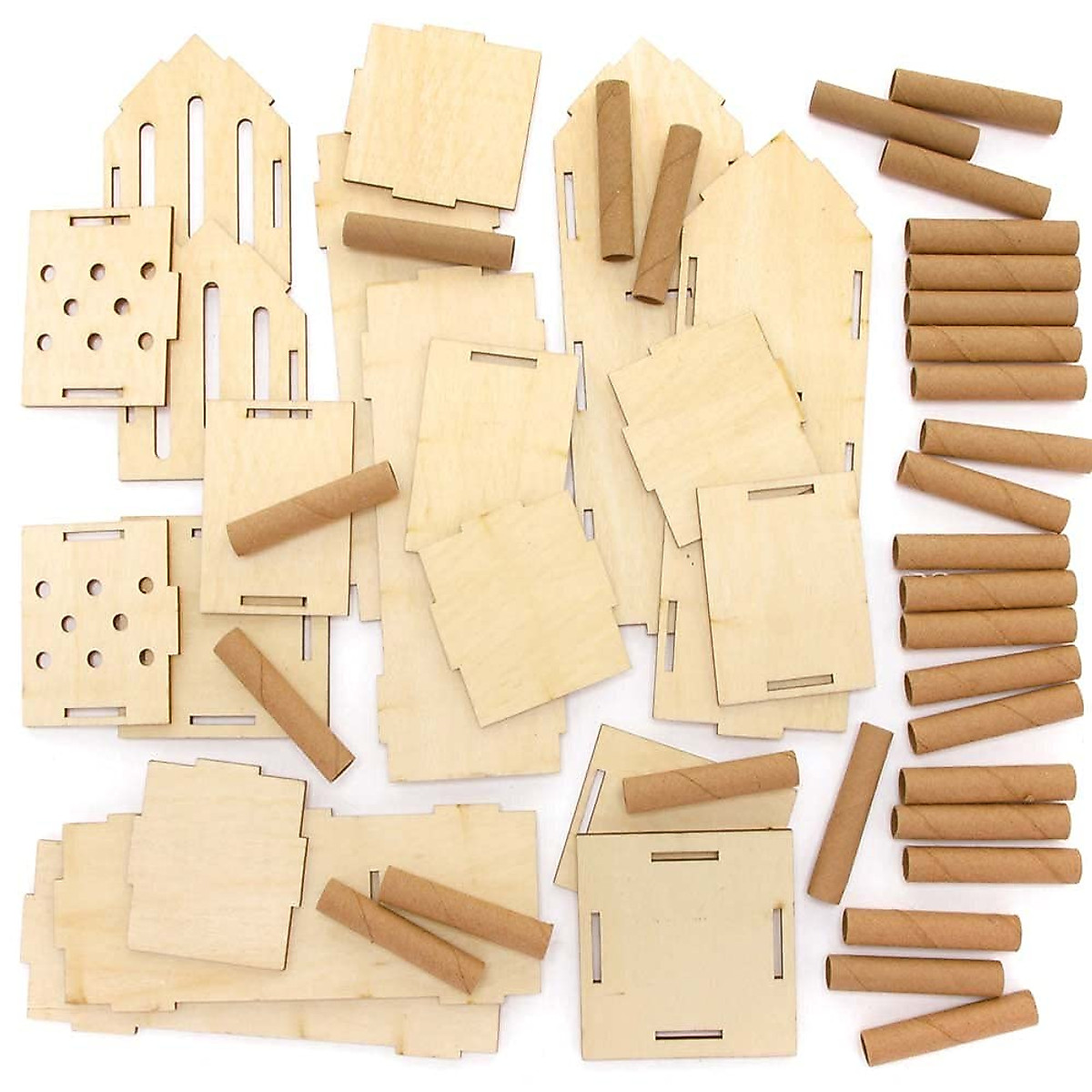 Baker Ross Wooden Bug Hotel Kits - Pack of 2, Woodcraft Activities to Paint and Decorate for Kids Arts and Crafts or Garden Projects (FE508)