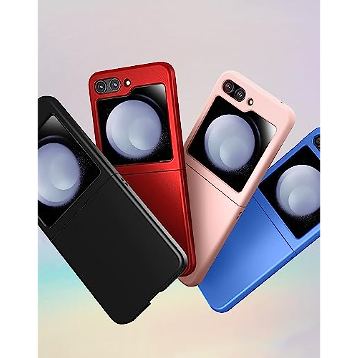 Foluu Slim Fit Case for Samsung Galaxy Z Flip 5 Case, Ultra Thin Matte PC with Non-Slip Grip Full Protection Protective Cover for Samsung Galaxy Z Flip5 5G 2023 (Red)