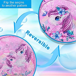 KLFVB Rolling Backpack for Girls, Kids Roller Wheels School Bookbag with Lunch Bag, Wheeled School Bag for Children - Unicorn