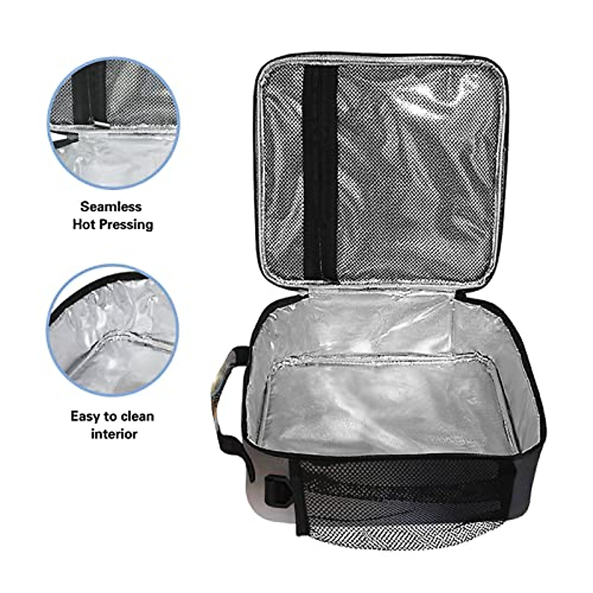 AUUXVA Vintage Locomotive Kids Lunch Bag, 10.5 x 3.5 x 9.5 in, Polyester