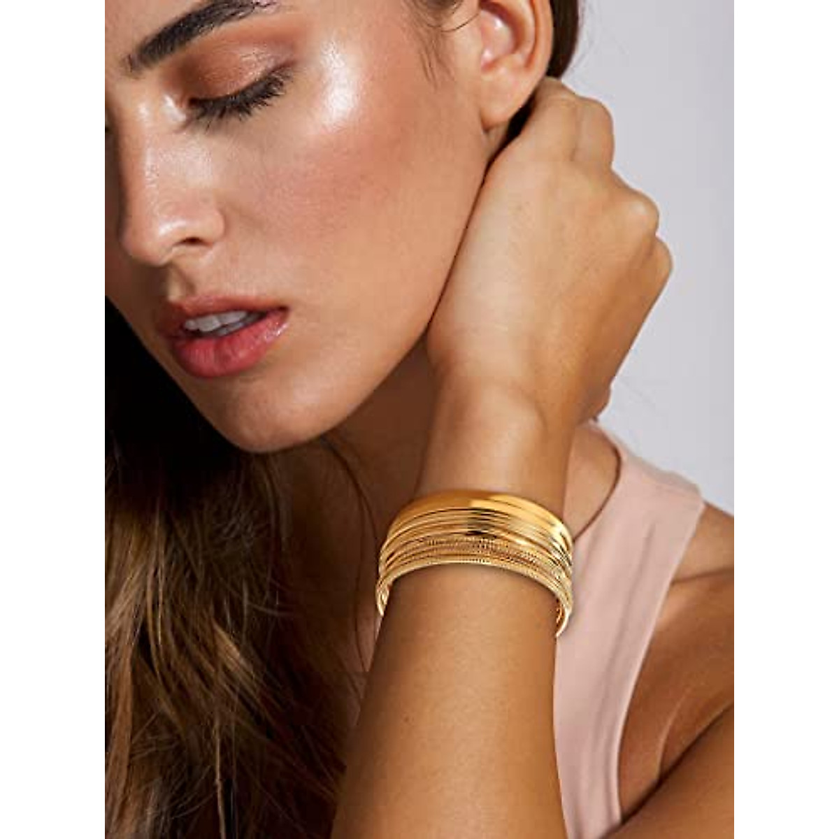 Long tiantian Gold Bracelets for Women Gold Bracelet Stack Pulseras para Mujer Indian Jewelry Sets for Women Gold Bangles for Women Bracelets for Women Bracelets