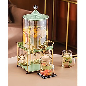 EVANEM Cold Kettle with Faucet Refrigerator Cold Kettle High Temperature Beverage Bucket Large Capacity Fruit Tea Bucket Set (Color : E, Size : As the picture shows)