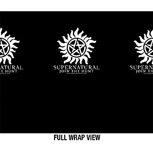 Supernatural OFFICIAL Anti Possession Symbol 24 oz Insulated Canteen Water Bottle, Leak Resistant, Vacuum Insulated Stainless Steel with Loop Cap, Black