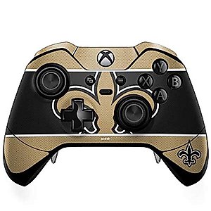 Skinit Decal Gaming Skin Compatible with Xbox One Elite Controller - Officially Licensed NFL New Orleans Saints Zone Block Design