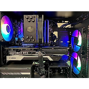 AVGPC Hellfire Series Gaming PC - AMD Ryzen 5 5600G 6-Core 3.90 GHz, RTX 2060 Super 8GB DDR6, 16GB 3200MHz DDR4, 1TB NVMe SSD, Hyper 212 Cooler, ARGB Fans, MasterBox 3.1 Lite TG Case, Windows 10