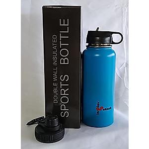 32oz Pakhofh Eco-friendly Stainless-Steel Double-Walled Vacuum Thermos Flask (Blue)