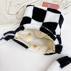 Plush Underarm Bag, Ladies Fluffy Shoulder Bag, Women Furry Tote Bag Plush Crossbody Bag for Autumn and Winter