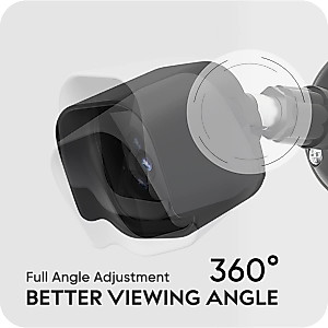 Blink Mini Wall Mount Bracket with Protective Case，Weather Proof 360 Degree Protective Adjustable Indoor/Outdoor Small Mount(1 Pack Black，Camera not Included)