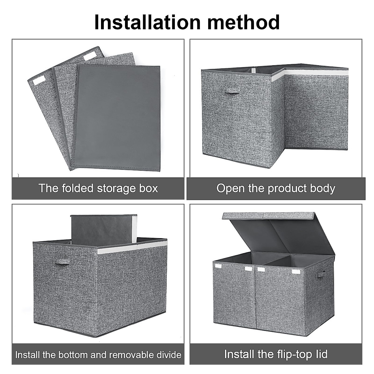 popoly Toy Box Chest 26"x17" x17", Large Toy Box 25"x13" x16"