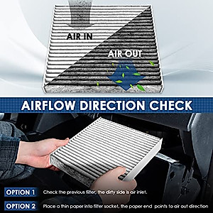 KURIMUP Premium Cabin Air Filter with Activated Carbon,Replacement for CF11819(CP819), Fit for Hyundai Sonata/Azera/Santa Fe, Kia Cadenza/Optima/Sedona, GMC Terrain, Chevrolet Equinox