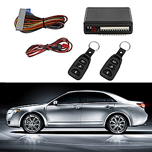 Vankcp Car Central Lock Keyless Entry Car Alarm System, Auto Remote Central Kit Vehicle Door Lock with 2 Remote Controllers