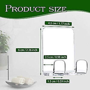 JWCE. Razor Holder Hooks Shower Hook with Acrylic Adhesive for Razor Bathroom Kitchen Organizer for Razor Plug Towelrazor Hooks (Acrylic Razor holder-2pcs)
