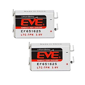XINLAN EF651625 3.6V Lithium Prismatic Battery Replacement for Eagle Picher LTC-7PN for Heidebao Printing Machine （2Pack