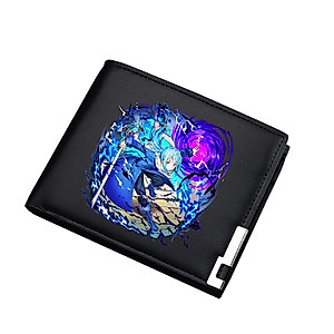 Anime Purses Kawaii ID Card Holder Pu Leather Short Wallets Cartoon Slime Money Bag(10)