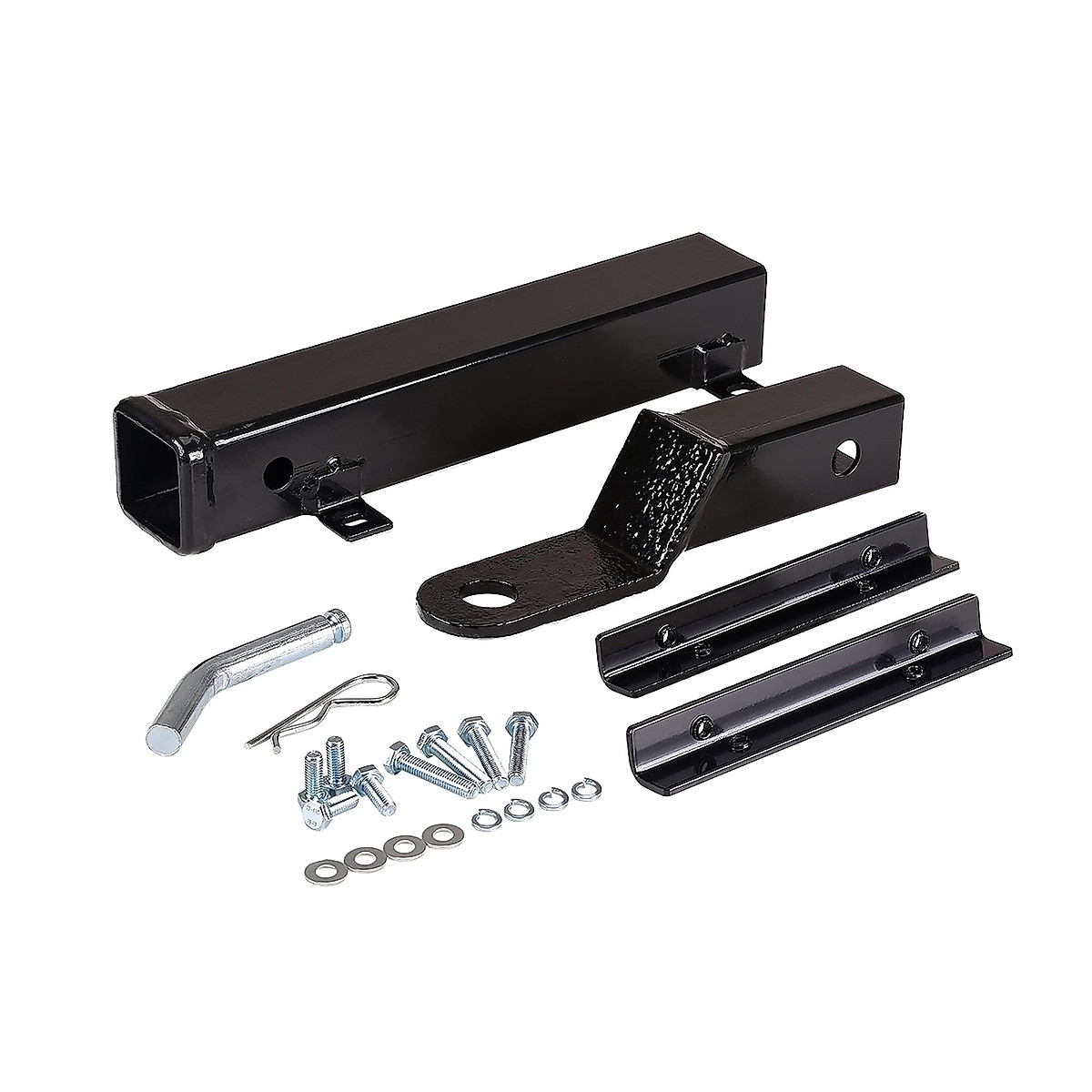 10L0L Universal Golf Cart Rear Seat Safety Grab Bar and Golf Cart Trailer Hitch with Safety Triangles Red Directive Design Fits Club Car, EZGO, Yamaha