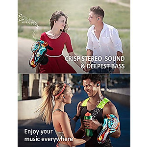 AMINY U-King True Wireless Earbuds Waterproof IPX7 Bluetooth Earbuds Wireless Headphones Bluetooth Headphones,HiFi 5.0 Wireless Earbuds 120Hrs Playing Time with Charging Case-Fireworks