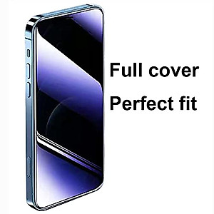 BWEDXEZ 3 PCS Anti-Blue Privacy Tempered Glass Anti-Spy Screen Protector Anti-Peeping Film Suit for iPhone XR/iPhone 11, 6.1 inch 9H Hardness Anti-scratch (Blue)