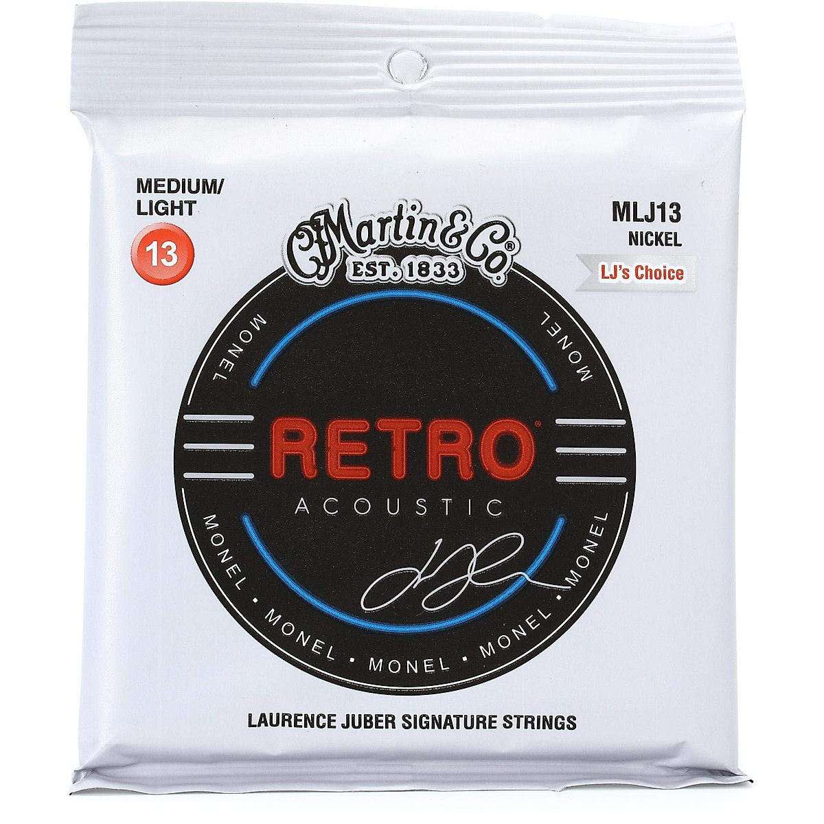 Martin Retro Acoustic Guitar Strings , .013-.056 LJ S Choice (MLJ13)