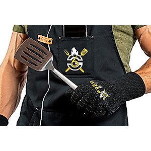 GRILL TEAM SIX BBQ Aprons for Men Ultra Tough Elite Chef Apron with 5 Pocket Design - Perfect Grilling Gifts for Men and Dads