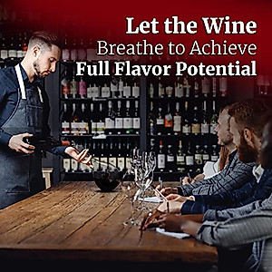 Finest Amore Wine Decanter - 1200ml Heart Shaped Red Wine Carafe with Stopper - Hand Blown Lead-free Crystal Glass, Wine Gift, Wine Accessories