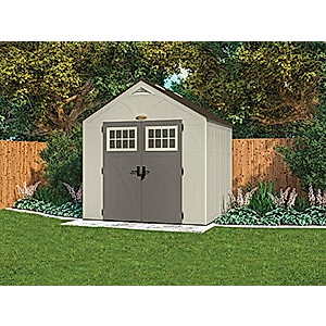 Suncast 8' x 7' Heavy-Duty Resin Tremont Storage Shed, Cream
