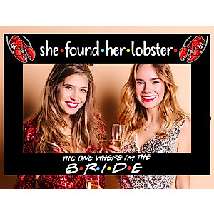 Bridal Shower Bachelorette Photo Booth Props Decorations Friend Themed Photo Booth Props SHE Found HER Lobster Bachelorette Party Supplies Bridal Shower