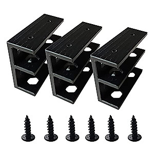 PIAOLGYI Under Desk Double Decker Laptop Holder Mount with Screw,Under Desk Laptop Mount Bracket,Add On Under Table Laptop/Keyboard Storage（3 Pcs）