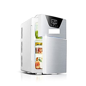 YAARN Small Fridge for Bedroom 20L Refrigerator Mini Small Refrigerator Home Dual-use Cold and Warm -Door Refrigerator Fresh-Keeping Box