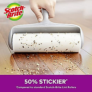 Scotch-Brite Pet Extra Sticky Large Surface Roller, Designed for Pet Hair, 60 Sheets