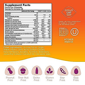 Zahler - Chapter One Kids Multivitamin Gummy with 13 Vitamins & Nutrients (60 Flavored Gummies) - Certified Kosher Kids Vitamins Including Vitamin C, D3, Zinc & More - Delicious Multivitamin Gummies