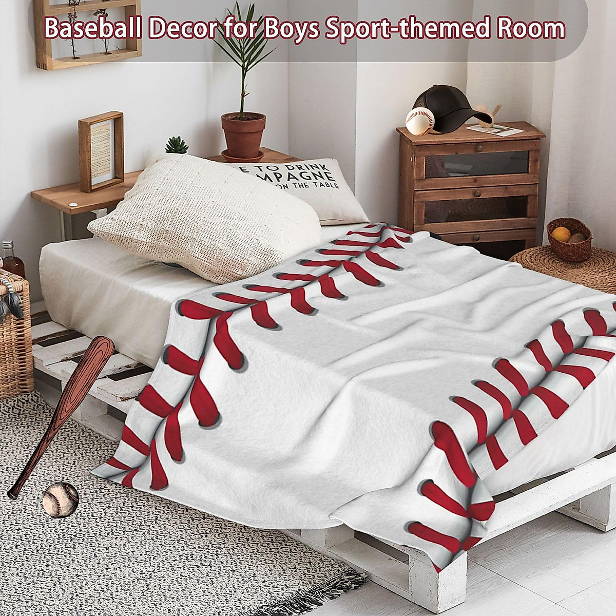 AUIVTY Baseball Blanket Baseball Gifts for Boys 8-12 Baseball Team Coach Gifts Fleece Throw Blanket Kids Men Baseball Lover for Birthday Christmas(40"x50", Baseball)