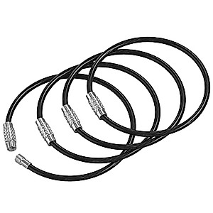 Metal Cable Ring Black and Red Bundle