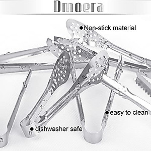 12 Pack Premium Small Serving Tongs, Dmoera Mini Stainless Steel Appetizer Tongs, 5Inch,5.2Inch(12.7cm)