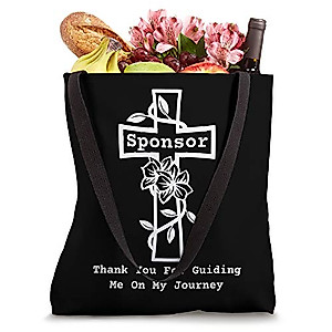 To My Confirmation Sponsor Cross Thank You Appreciation Gift Tote Bag
