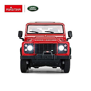Rastar Radio Remote Control 1/14 Scale Land Rover Denfender Licensed RC Model Car (Red)