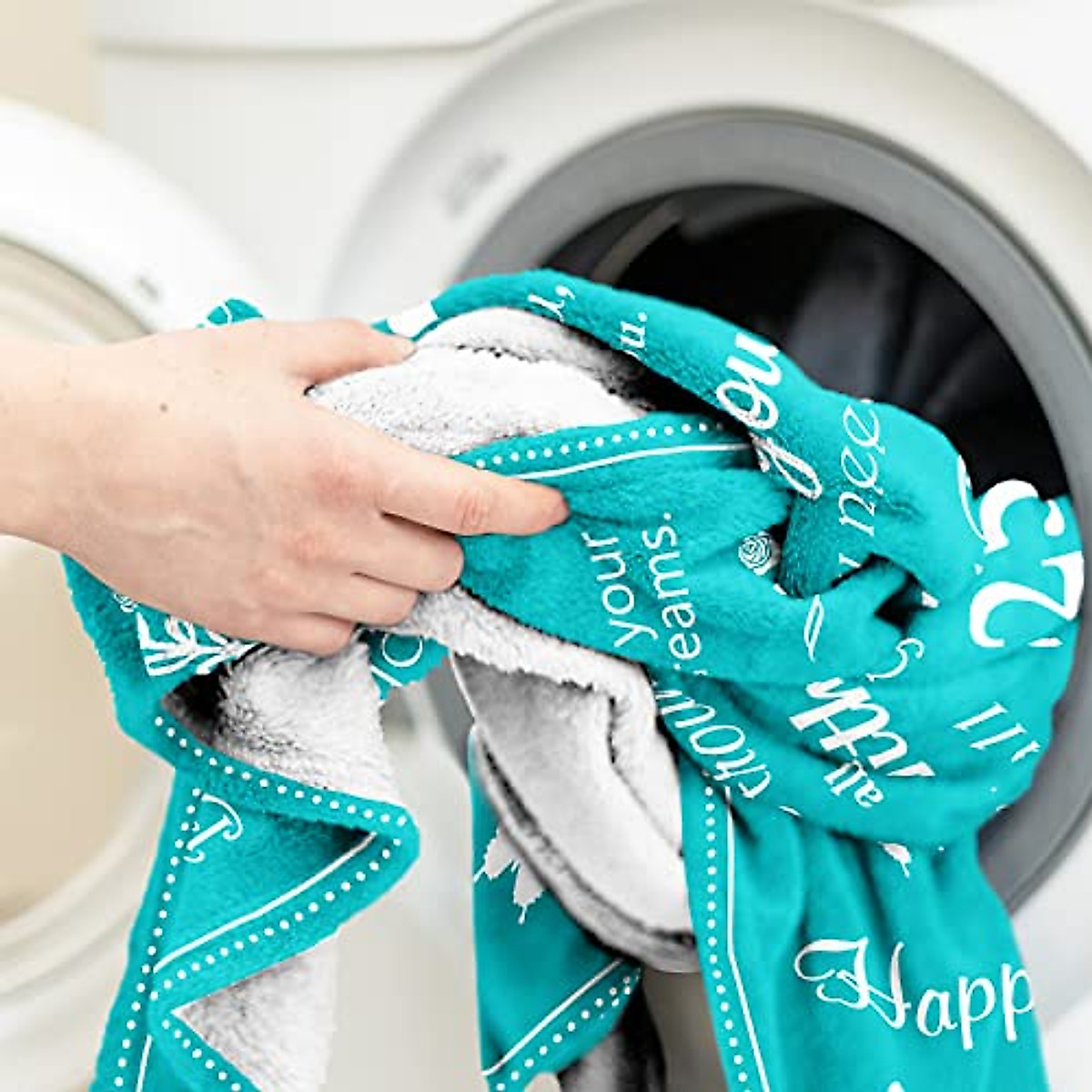 Fouca 25th Birthday Gifts for Women, Happy Birthday Gifts for 25 Year Old Women, Best 25th Gift Ideas Throw Blankets for Daughter Niece Bestie Sister Friends, 25th Birthday Decorations 60" X 50"