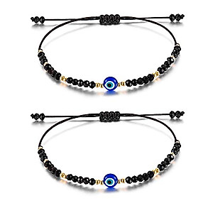 Tarsus Evil Eyes Bracelet Adjustable Ojo Turco Kabbalah Amulet Nazar Bracelets for Family Women Men Teen