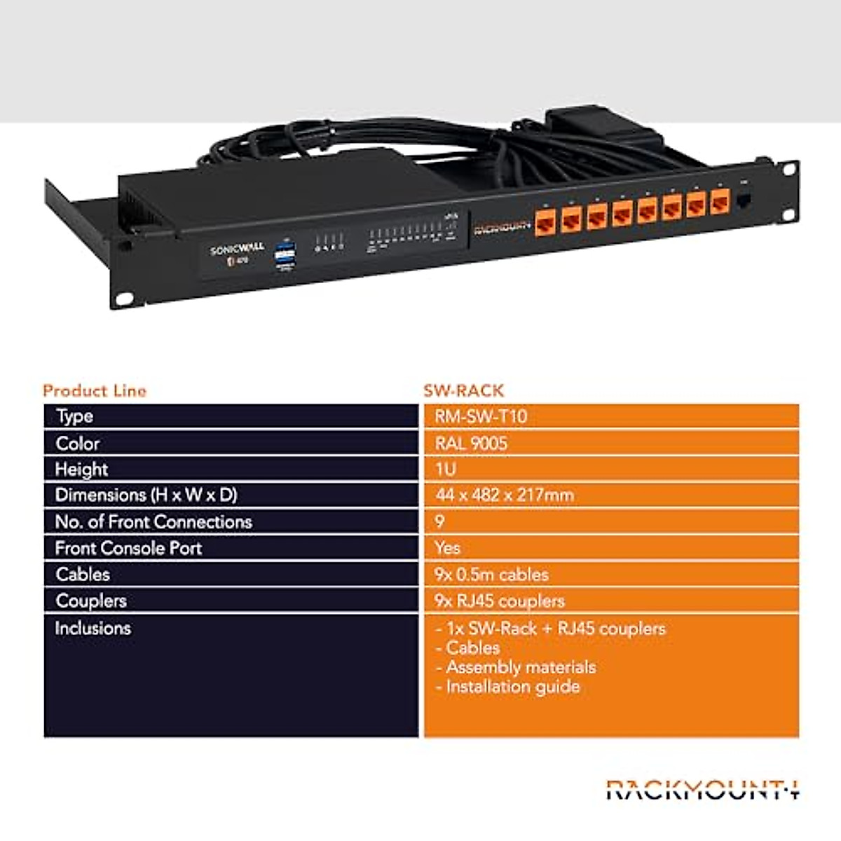 Rackmount RM-SW-T10 Rack Mount Kit For Sonicwall Rmkt 270 / 370 / 470 Rack Mount Kit