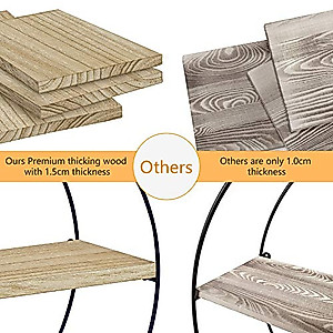 Biewoos Wood Wall Shelf Rustic Modern Wall Mounted Storage Shelving Heavy Duty Wooden Wall Decor for Bedroom, Living Room, Bathroom, Kitchen, Office and More (Natural Wood)