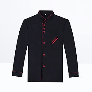 Long Sleeve Chef Clothes Women Men Chef Coats Cotton Chef Jacket Personalized Chef Clothing For Restaurant Hotel Black