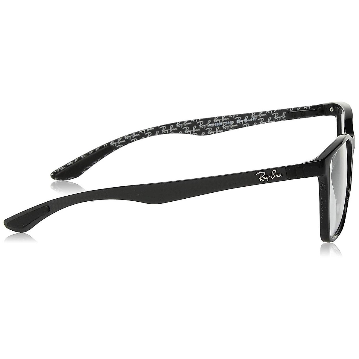 Ray-Ban RX8905 Square Prescription Eyeglass Frames, Black/Demo Lens, 55 mm