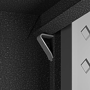 Manhattan Comfort Dual Fortress Floating Garage Storage Cabinet, 1, Black/Grey