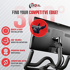 TFD The Pivot for Peloton Bikes (Original Models), Made in USA | 360° Movement Monitor Adjuster - Easily Adjust & Rotate Your Peloton Screen | Peloton Accessories
