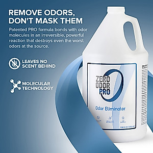 Zero Odor Pro - Commercial Strength Eliminator Odor Neutralizer, Room Deodorizer Odor Eliminator Musty Smell - Strongest Odor eliminator Trigger Spray, 128oz Refill