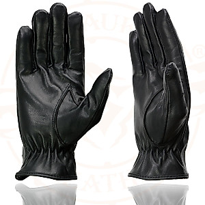 Milwaukee Leather SH247 Men's Black Leather Unlined Classic Style Driving Gloves - Medium