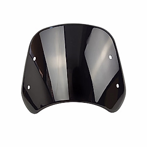 HARPUOU Universal Motorcycle Windshield Wind Deflector Windscreen Front Flyscreen with Mount for Motorbike 5"-7" LED Headlight