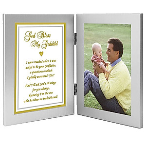 Godchild Poem from Godfather for Baptism or Christening, Add 4x6 Inch Photo