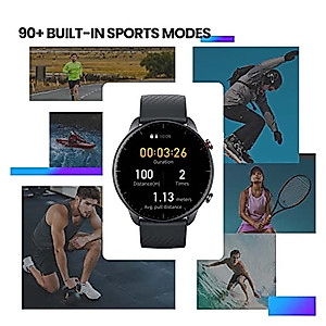 JAITEA [New Version GTR 2 New Version Smartwatch Alexa Built-in Ultra-Long Battery Life Smart Watch for Android iOS Men (Color : Black1, Size : GTR 2 New Version)