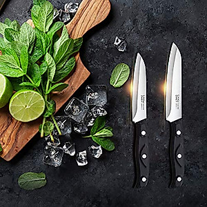 2PCS Paring Knife - Little Cook Paring Knife Set - Ultra Sharp Kitchen Knife - Fruit Knife - German stainless Steel - ABS Handle