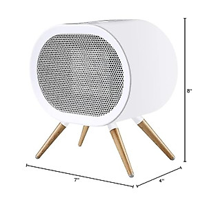 BabyExo Small Space Heater for Indoor Use, 1000W PTC Fast Heating Ceramic Electric Room Heaters Fan Christmas Gifts for Family, Portable Energy Efficient Space Heater for Office Desk Bedroom - White